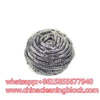 China Stainless Steel Scrubber 15g Kitchen Cleaning Scourer 410 430 Wire Wool for sale