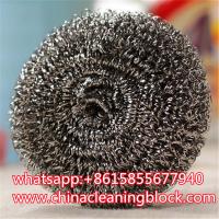 China Stainless Steel Scrubber 15g Kitchen Cleaning Scourer 410 430 Wire Wool for sale