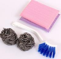 China Stainless Steel Scrubber 300 Series 72 Pack Heavy Duty Non Rusting Scouring Pad for sale