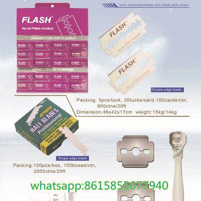 China Platinum Coated Swedish Stainless Steel Double Edge Safety Razor Blades 100 Count for sale