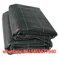 China PP Woven Landscape Fabric Weed Barrier 100gsm 1.6m Wide Anti Weed Mat Ground Cover for sale