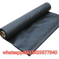 China PP Woven Anti Weed Barrier Geotextile Ground Cover Mat 60gsm 400gsm for Agriculture Garden for sale