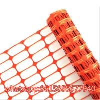 China HDPE UV Stabilized Orange Safety Barrier Fence Mesh 1m x 50m Roll 70-200g/m2 for sale