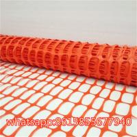 China Orange HDPE Safety Barrier Fence Mesh 1m x 50m UV Protected for sale