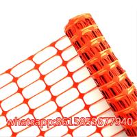 China Orange HDPE Safety Barrier Fence Mesh 1m x 50m UV Protected for sale