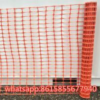 China HDPE Barrier Mesh Fence 50m Roll UV Protected Orange Safety Netting 70-200gsm for sale