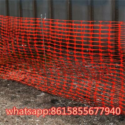 China HDPE Orange Safety Barrier Fence Mesh 100FT Roll UV Protected Snow Fencing for sale