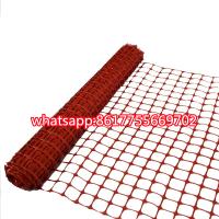 China Orange HDPE Safety Barrier Fence 1m-1.8m Height UV Stabilized Plastic Warning Mesh for sale