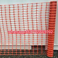China Orange HDPE Safety Barrier Fence 1m-1.8m Height UV Stabilized Plastic Warning Mesh for sale