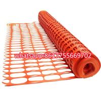 China Orange HDPE Safety Barrier Fence 1m-1.8m Height UV Stabilized Plastic Warning Mesh for sale