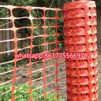 China Orange HDPE Safety Barrier Fence 1m-1.8m Height UV Stabilized Plastic Warning Mesh for sale
