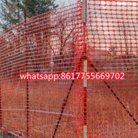 China Orange HDPE Woven Warning Safety Net 1m-1.8m Height for Construction Site Protection for sale