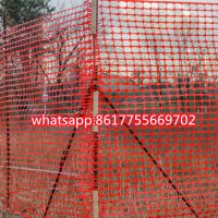China Orange HDPE Woven Warning Safety Net 1m-1.8m Height for Construction Site Protection for sale