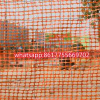 China Orange HDPE Woven Warning Safety Net 1m-1.8m Height for Construction Site Protection for sale