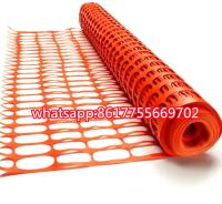 China Blue Plastic Barrier Mesh Fence - 50m Rolls for sale