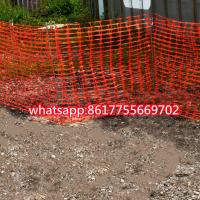 China Blue Plastic Barrier Mesh Fence - 50m Rolls for sale