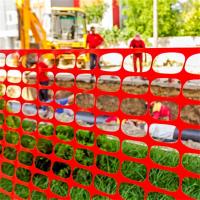 China Orange HDPE Plastic Safety Netting Barrier Fence 1m-1.8m Height UV Stabilized for sale