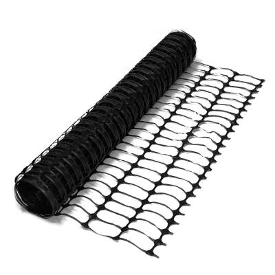 China Heavy Duty Black Safety Barrier Mesh Fencing 1m x 15m HDPE UV Stabilized for sale