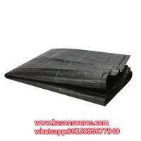 China PP Woven Weed Barrier Mat 90gsm UV Treated Agricultural Ground Cover Fabric 1m x 50m for sale
