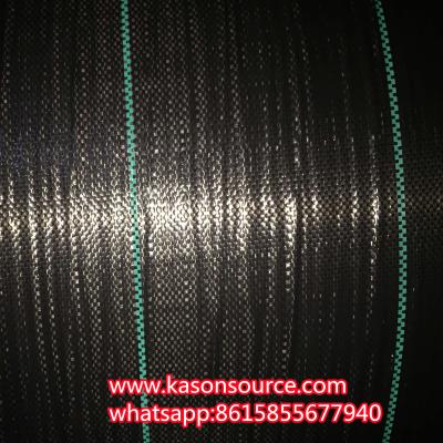 China PP Woven Weed Barrier Mat 90gsm UV Treated Agricultural Ground Cover Fabric 1m x 50m for sale