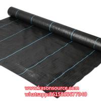 China Nonwoven Anti Weed Mat 90gsm Black Polypropylene Agriculture Farming Weed Barrier Fabric for sale