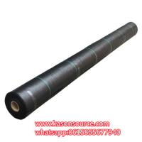 China PP Woven Anti Grass Weed Mat 90gsm 1m x 50m Ground Cover Fabric for Agriculture for sale