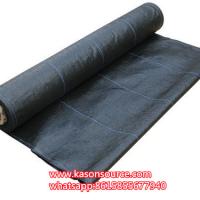 China PP Woven Anti Grass Weed Mat 90gsm 1m x 50m Ground Cover Fabric for Agriculture for sale