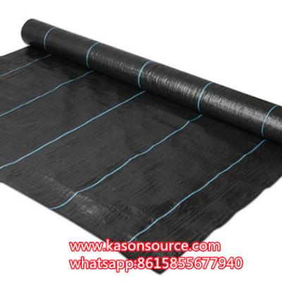 China PP Woven Anti Grass Weed Mat 90gsm 1m x 50m Ground Cover Fabric for Agriculture for sale
