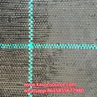 China PP Woven Anti Grass Weed Mat 90gsm 1m x 50m Ground Cover Fabric for Agriculture for sale