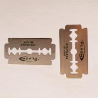 China Double Edge Salon Disposable Safety Stainless Steel Strip Shave Razor Blade 0.1mm for Men Shaving for sale