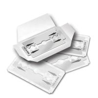 China 100 Pcs Stainless Steel Razor Blades for Hairdressing Shaving Salon Barbers 0.1mm for sale