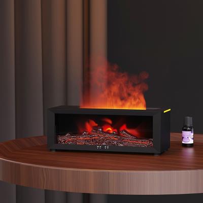 China Flame Aromatherapy Essential Oil Diffuser 150ml Ultrasonic Mist USB LED Light for sale