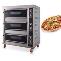 China 6 trays Triple Deck Pizza Oven Machine 0.3Kw for restaurant canteen for sale
