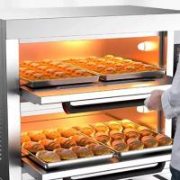 China 6 trays Triple Deck Pizza Oven Machine 0.3Kw for restaurant canteen for sale