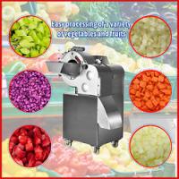 China Restaurant Sus304  Commercial Vegetable Fruit Chopper Potato Slicer Machine 1.5KW for sale