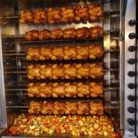 China Stainless Steel 3 Rods Chicken Rotisserie Oven Machine Mobile 380volt for sale