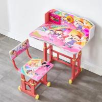 China Kids Toddler Adjustable Desk and Chair Set 70x45cm Ergonomic Study Table for Youth for sale