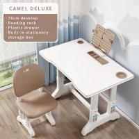 China Ergonomic Children Study Table and Chair Set with Storage 74x48x60CM for sale