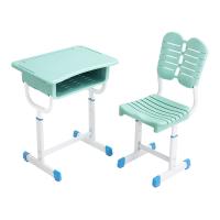 China Children Plastic Desk and Chair Set Cartoon 64cm Height Adjustable Kids Study Table for sale