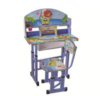China Childrens Adjustable Wooden Playroom Table and Chair Set 25 Inches Writing Painting Learning Desk for sale