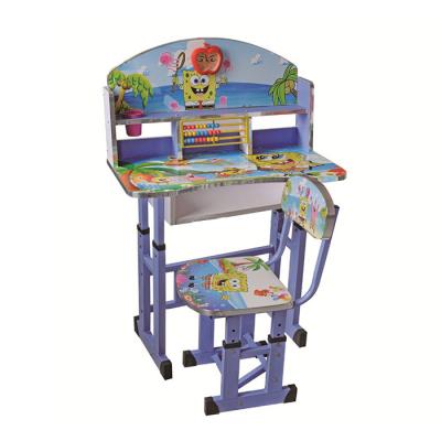 China Childrens Adjustable Wooden Playroom Table and Chair Set 25 Inches Writing Painting Learning Desk for sale