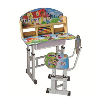 China Adjustable Children Desk Chair Set with Storage Bin for School Home Study for sale