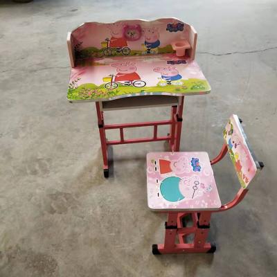 China Plastic Height Adjustable Children Desk Chair with Storage Home Study Ergonomic for sale