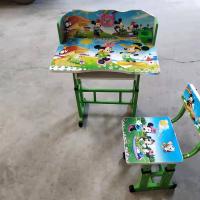 China Adjustable Childrens Desk Chair Set Animal Style Purple Blue 72x50x10 cm for sale