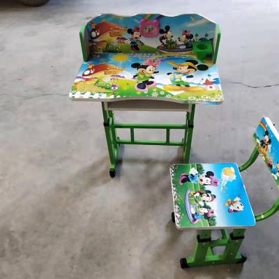 China Adjustable Childrens Desk Chair Set Animal Style Purple Blue 72x50x10 cm for sale