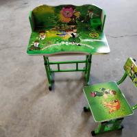 China Adjustable Height Childrens Desk and Chair Set with Storage for Ages 5-10 for sale