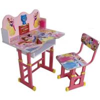 China Adjustable Children Study Desk and Chair Set 76x45x70cm Ergonomic Pink for sale