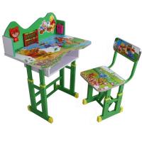 China Height Adjustable Kids Desk and Chair Set with Storage 70x44x66cm Study Toddler Furniture for sale