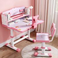 China Pink Children Study Table and Chair Set 80x50x70 cm for Kids Age 5-8 for sale
