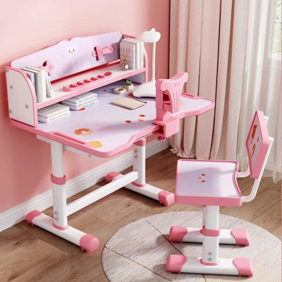 China Pink Children Study Table and Chair Set 80x50x70 cm for Kids Age 5-8 for sale